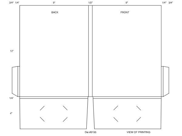 Como se diseña un folder tamaño carta?